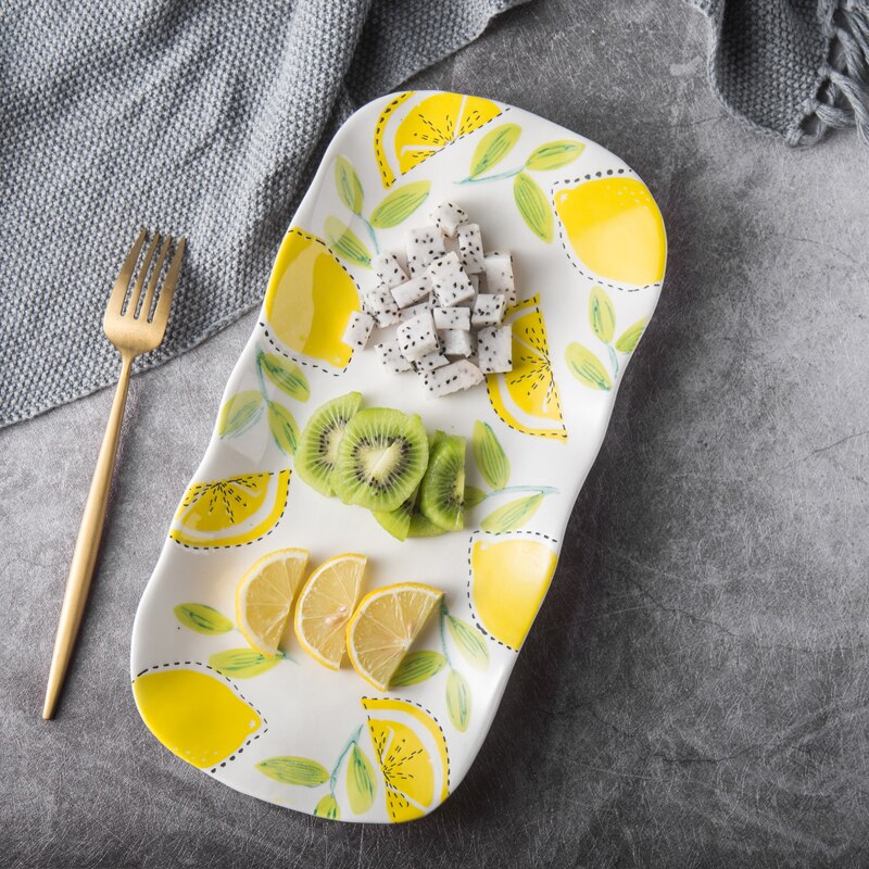 Original Hand-painted Ceramic Household Round Plat... – Grandado