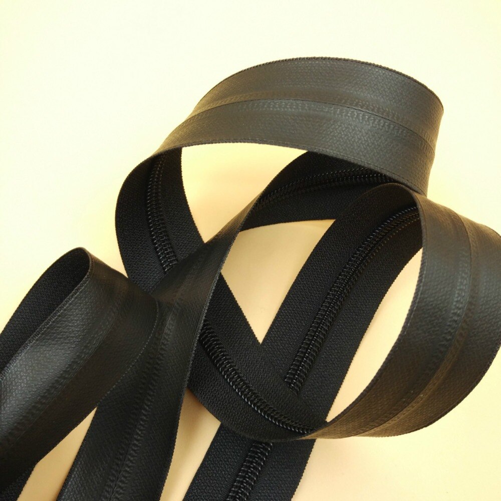 8# Black Waterproof Nylon Double Sliders Zipper 2p... – Vicedeal