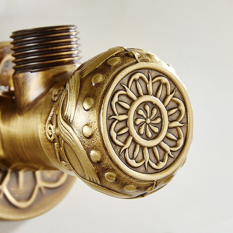 Antique Brushed Brass 1/2" male Bathroom Angle Val... – Vicedeal
