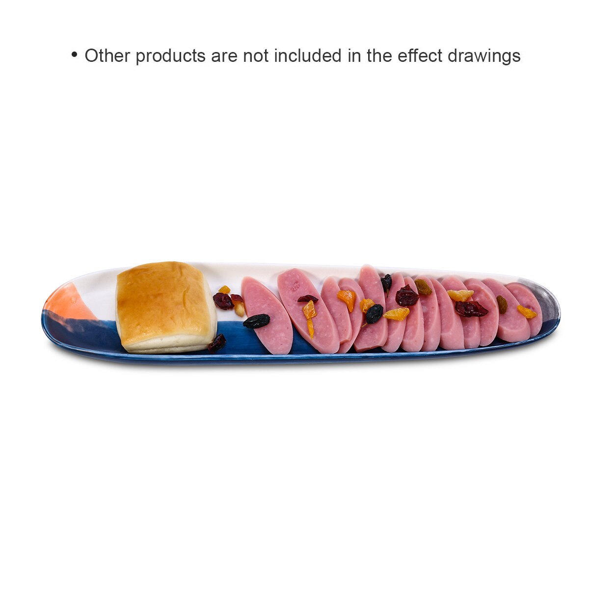 Orange Strip Ceramic Plate Porcelain Serving Plate... – Grandado