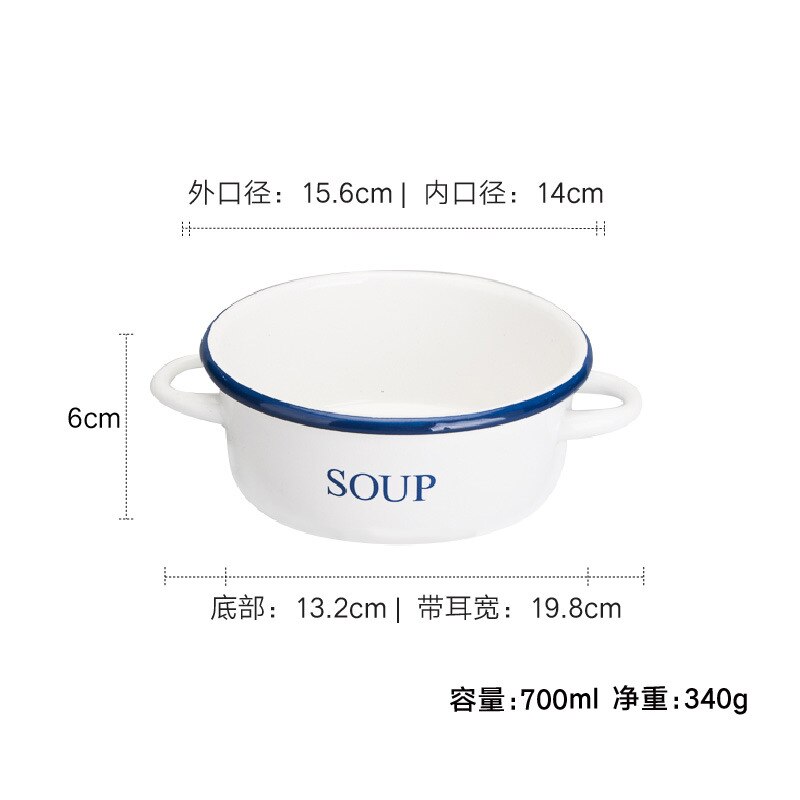 Japanese style porcelain enamel stew pot cream pud... – Grandado