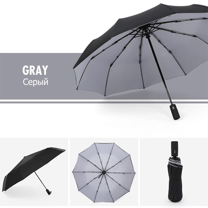 Automatic Double Layer Umbrella Women 3Fold Windpr... – Grandado