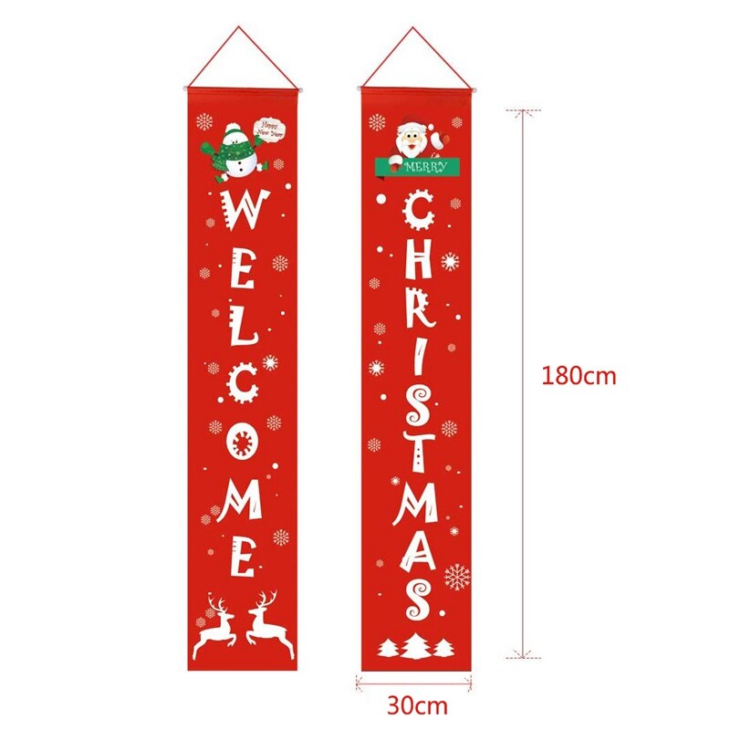 Merry Christmas Banners, Front Door Welcome Christ... – Grandado
