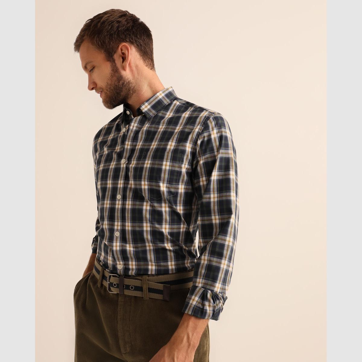 Unit - Camisa de hombre de algodón de cuadro tarta... – Grandado