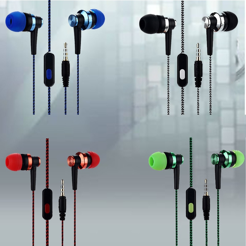 Wired Subwoofer Earphone Braided Rope In-ear Earbu... – Vicedeal