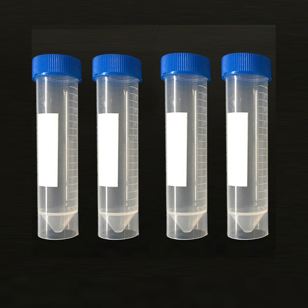 10 Pcs 50ml Plastic Screw Cap Flat Bottom Centrifu... – Grandado