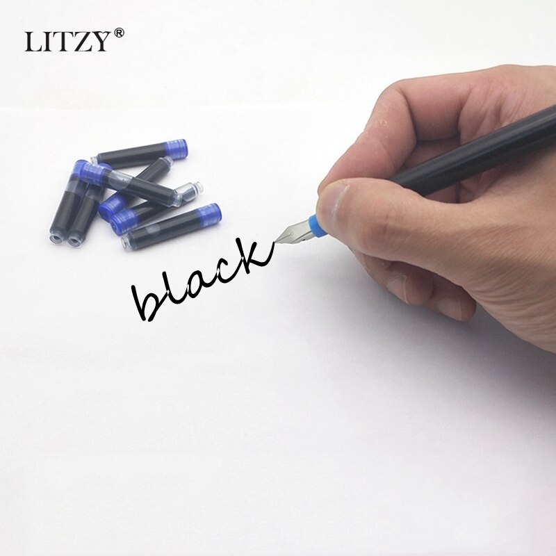 100Pcs Blauw Zwart Refill Inkt Fontein Vervangbare... – Grandado