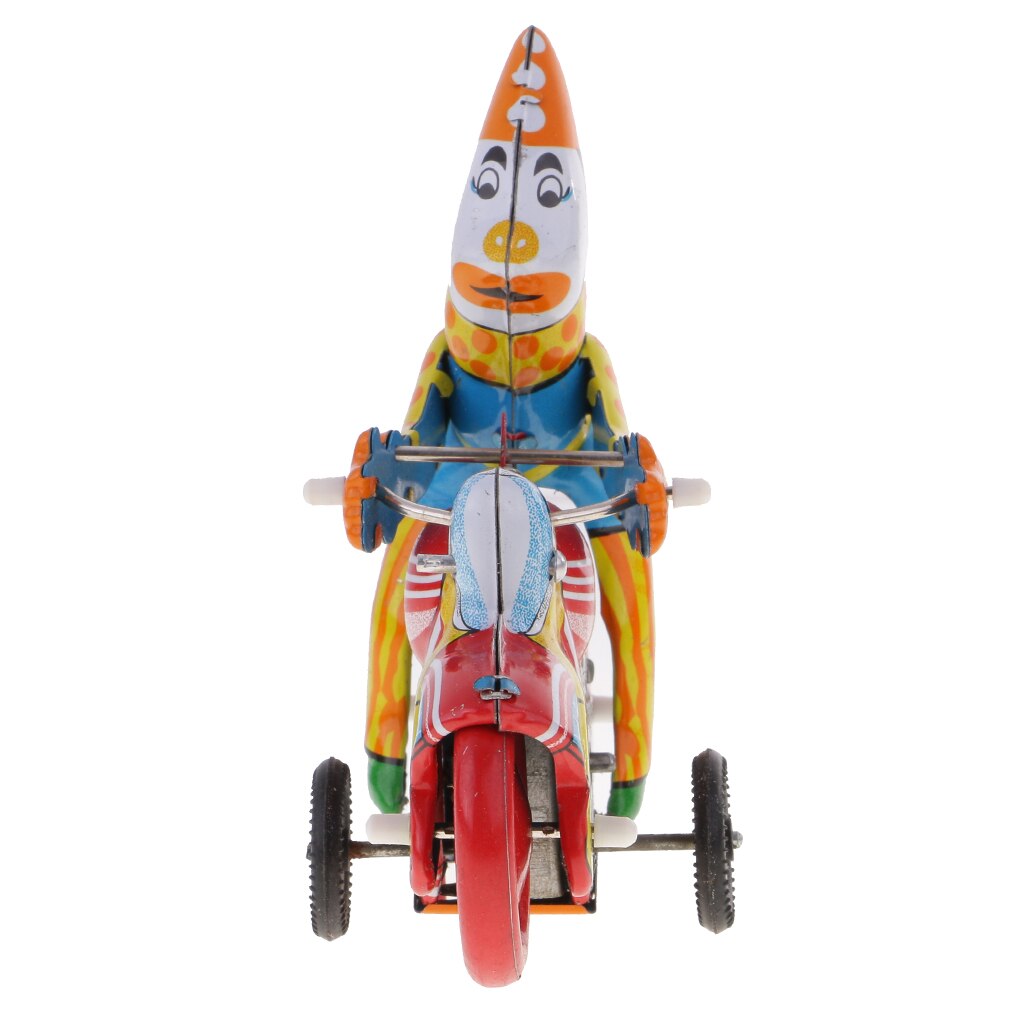 Clown On Motorcycle Tin Toy Collectible Clockwork ... – Grandado
