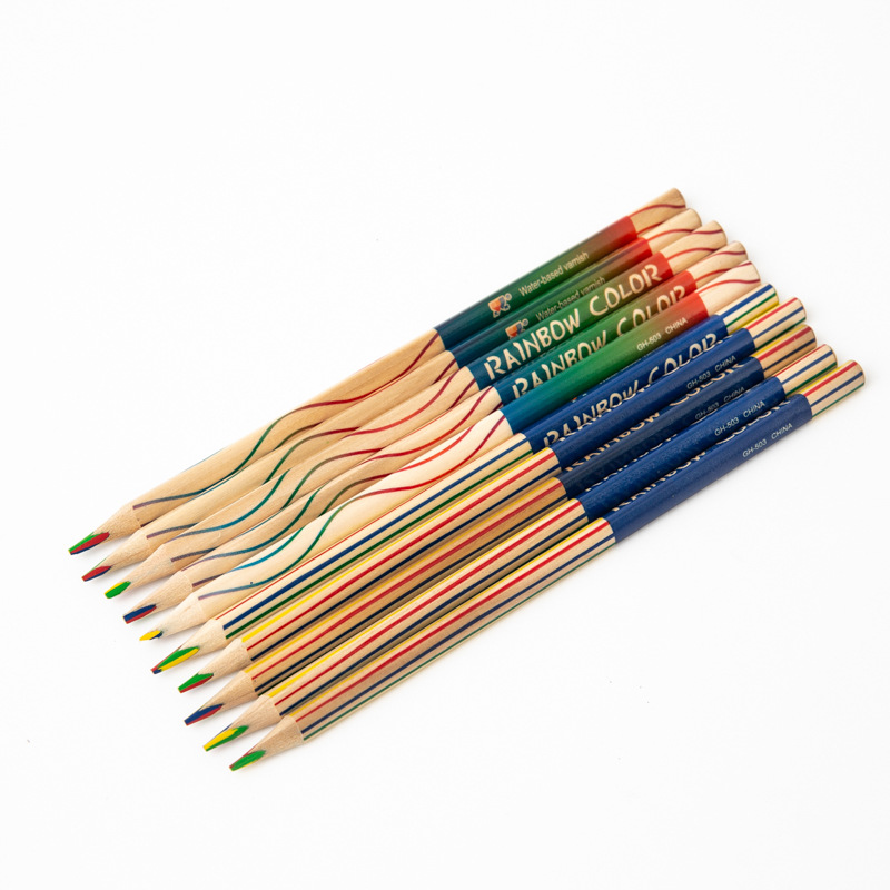 10Pcs/Set Four-color Triangle Colored Pencils with... – Vicedeal