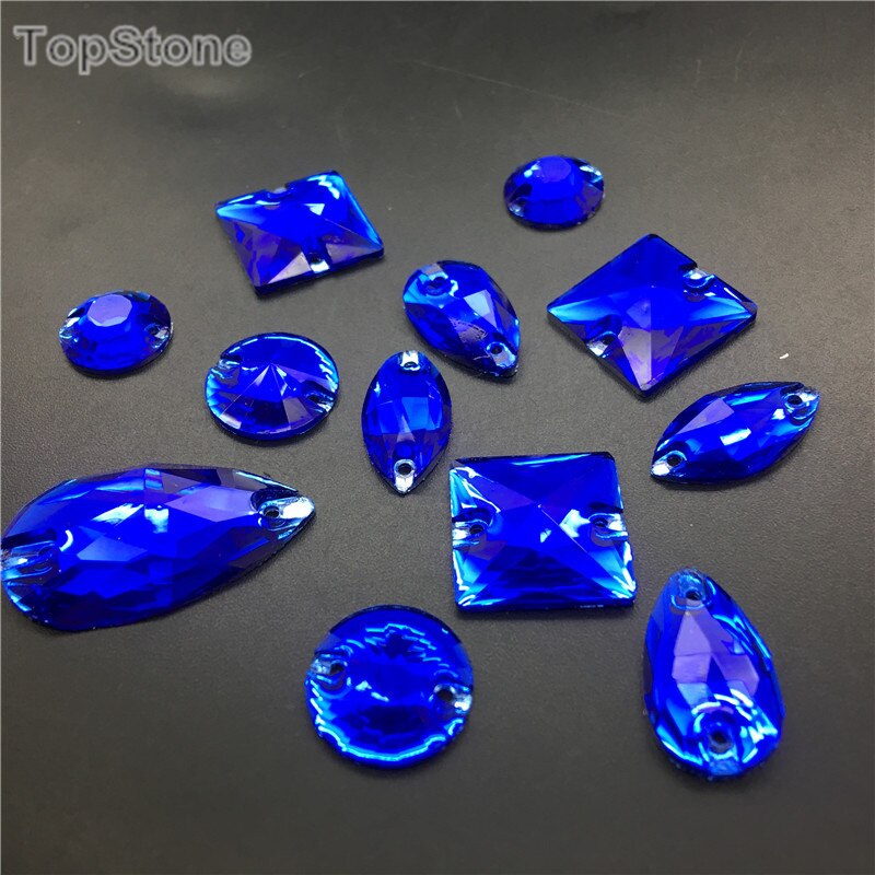 TopStone Sapphire Cobalt Mix Sizes Shapes Resin Se... – Grandado