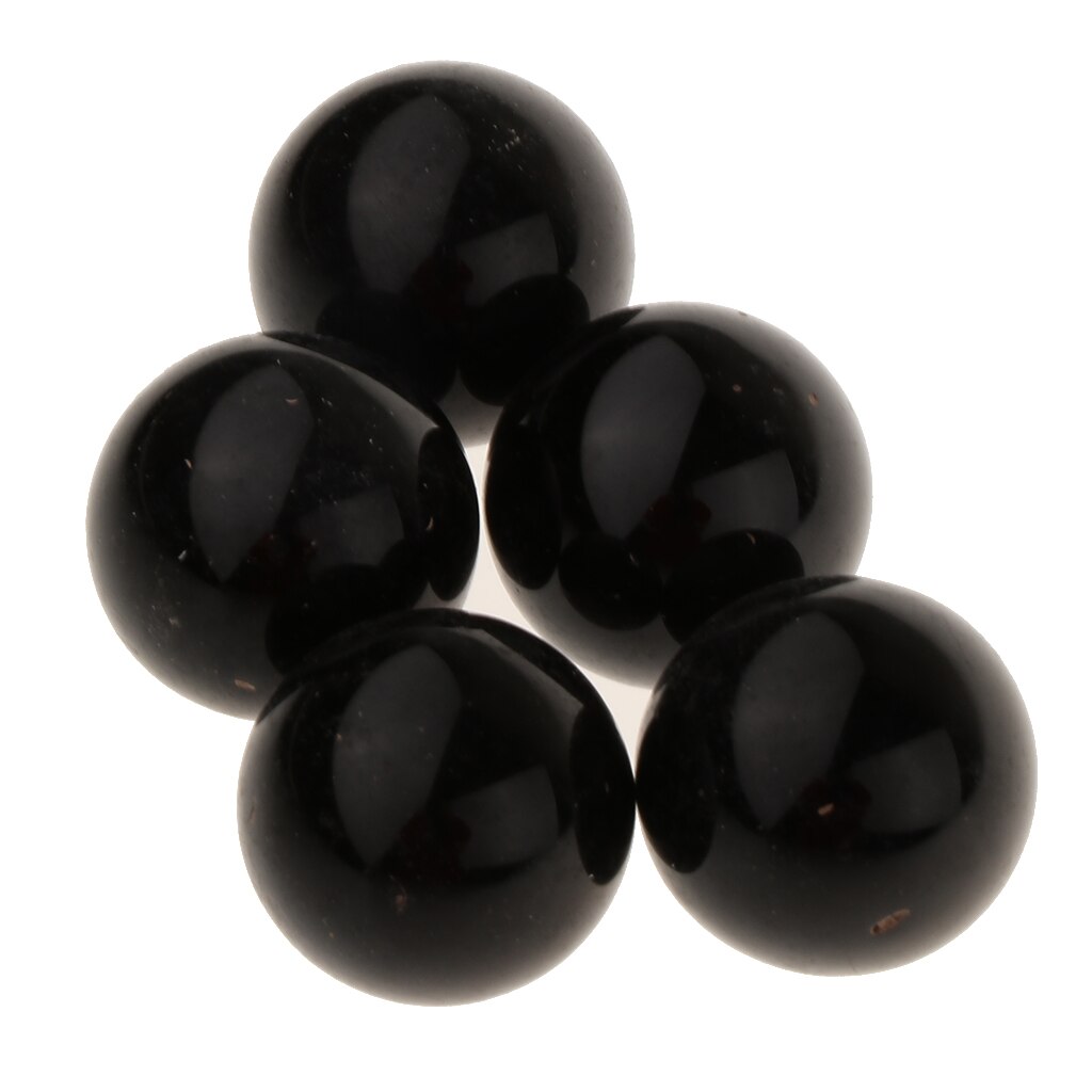 5Pcs 25mm Black MARBLES Kids Glass Toys Traditiona... – Vicedeal