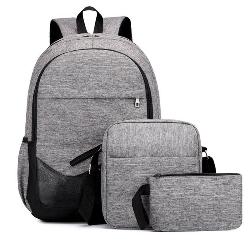 3Pcs/Set Unisex Backpack School Shoulder Bag Oxfor... – Grandado