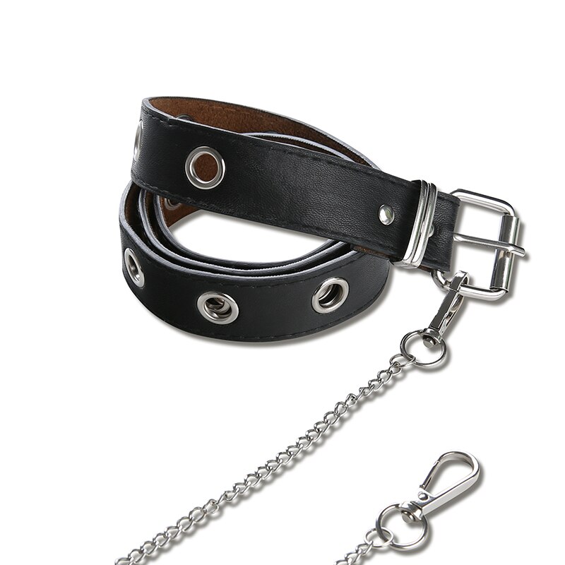 ZhuZunZhe Harajuku Black Chain Belt for Women Faux... – Vicedeal