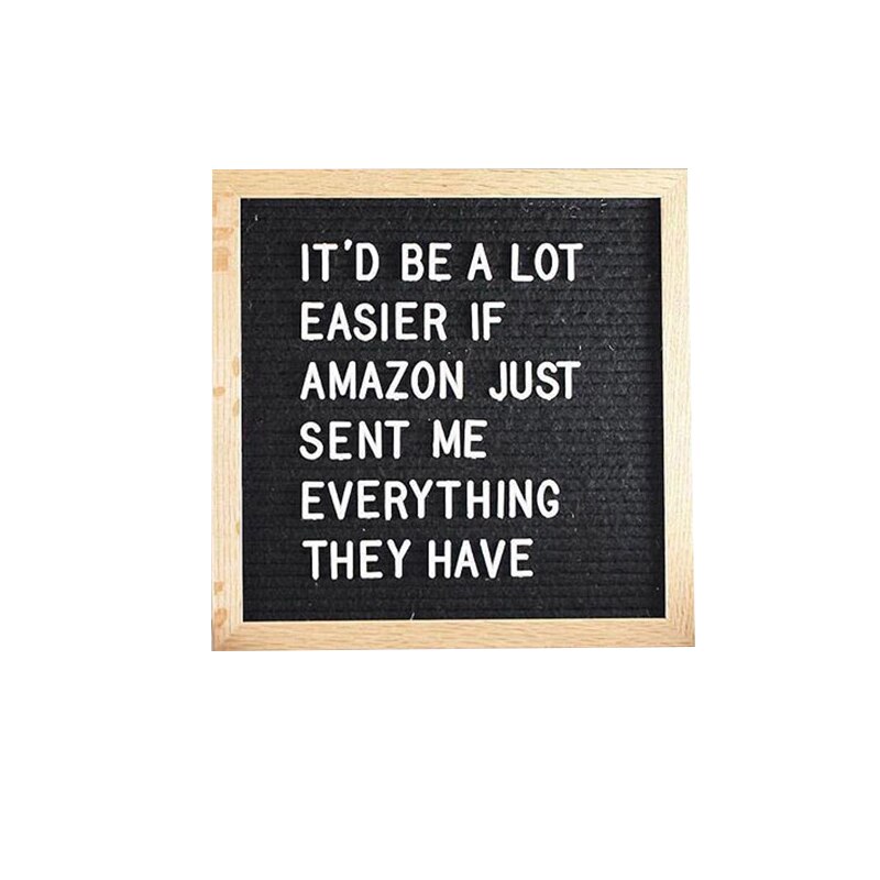 Felt Letter Board Wooden Frame Changeable Symbols ... – Vicedeal