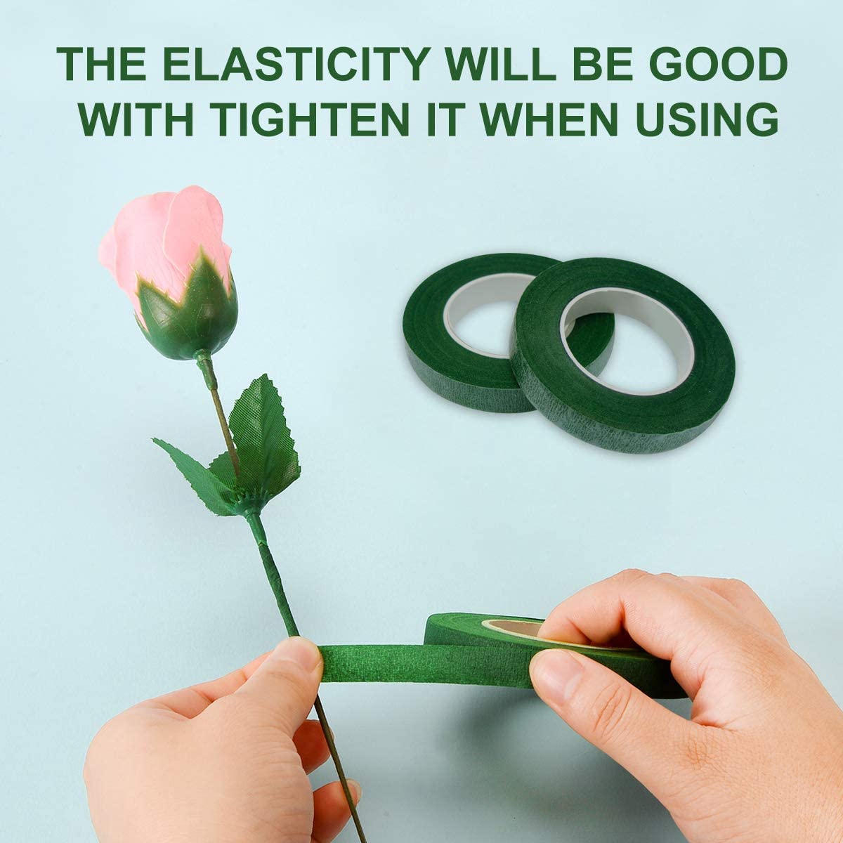 2 Tapes Floral Tapes Green for Bouquet Stem Wrap a... – Grandado