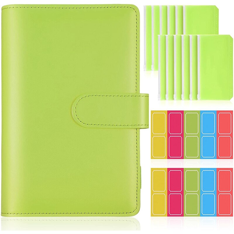 15 Pieces A6 Binder Cover Set, PU Leather Notebook... – Vicedeal