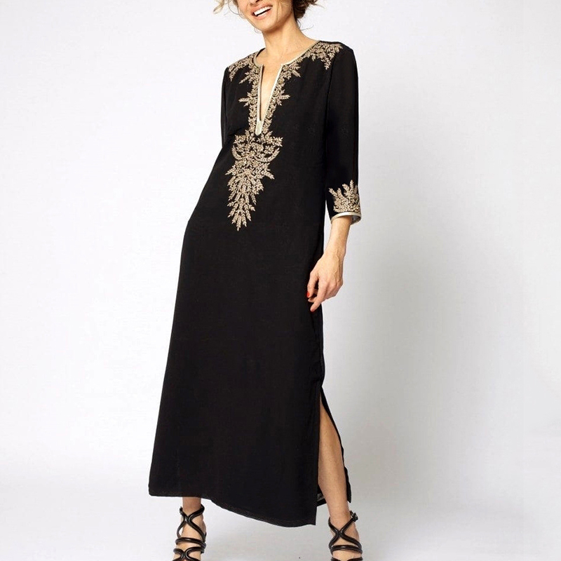 Embroidered Swimsuit Cover-ups Vintage Ladies Tuni... – Grandado