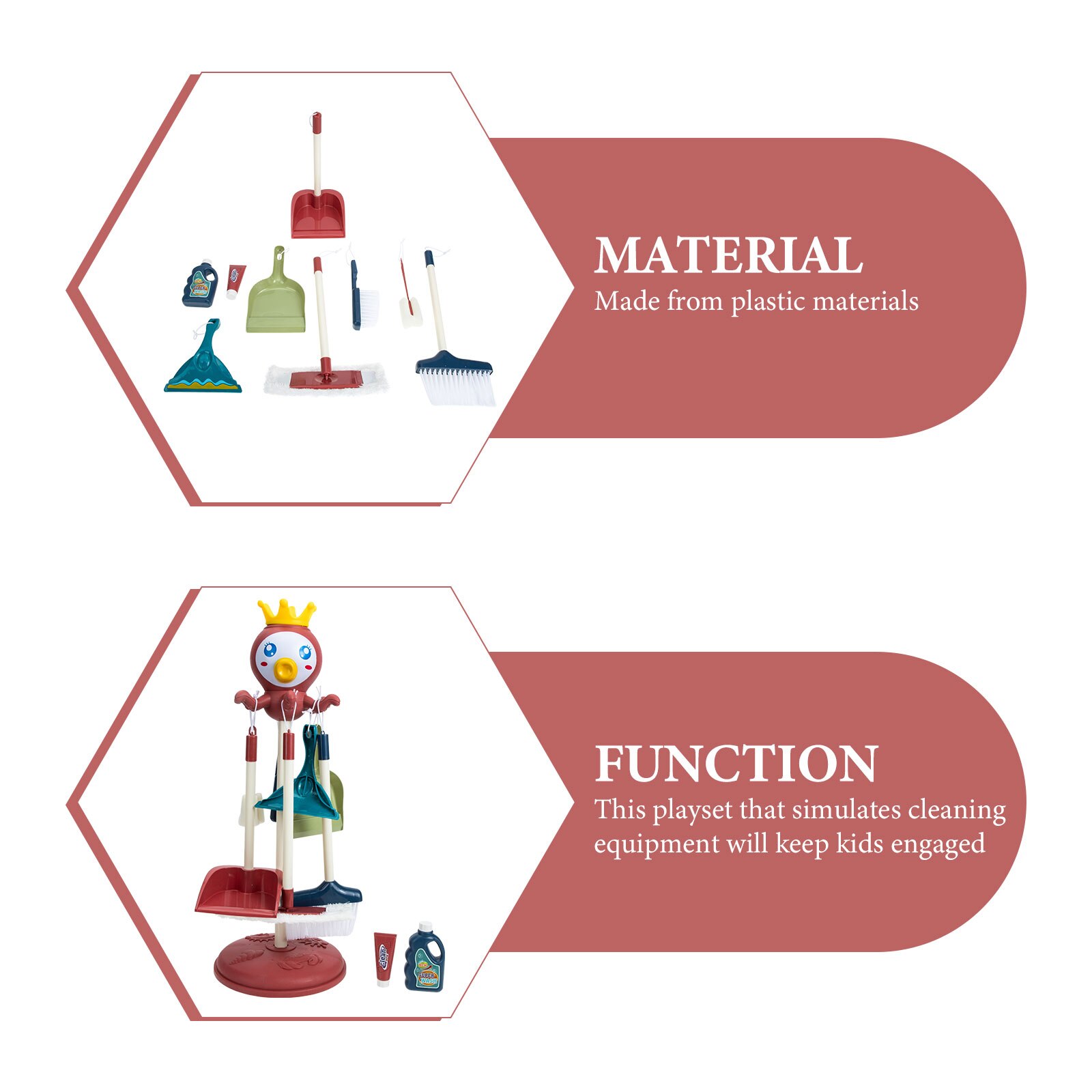 1 Set of Kids Simulation Cleaning Tool Educational... – Grandado