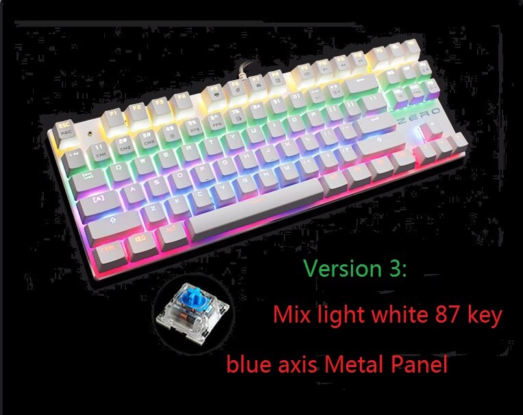 METOO Gaming Mechanical Keyboard 87/104 key Anti-g... – Grandado