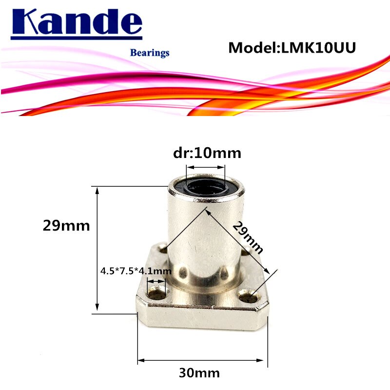 Kande Lagers LMK10 UU 2pcs LMK10UU Vierkante Flens... – Vicedeal