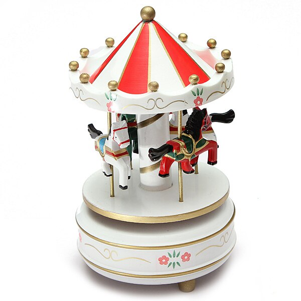 Bless Animated Classic 4 Horse Go Round Musical Ca... – Grandado