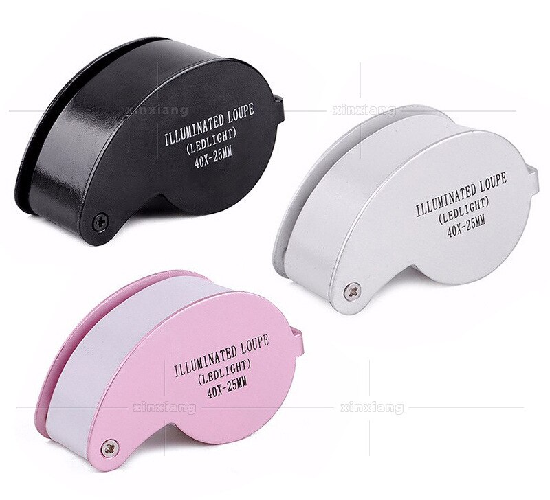40X Juwelier-lupe Falten Tasche Lupe 2 LED Lupe Ha... – Grandado