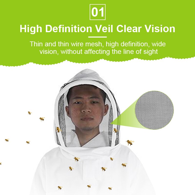 Cotton Full Body Beekeeping Clothing Veil Hood Hat... – Grandado