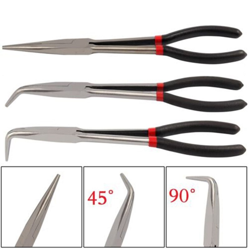 3Pcs Multifunctionele Staal 11 Inch Lange Punttang... – Vicedeal