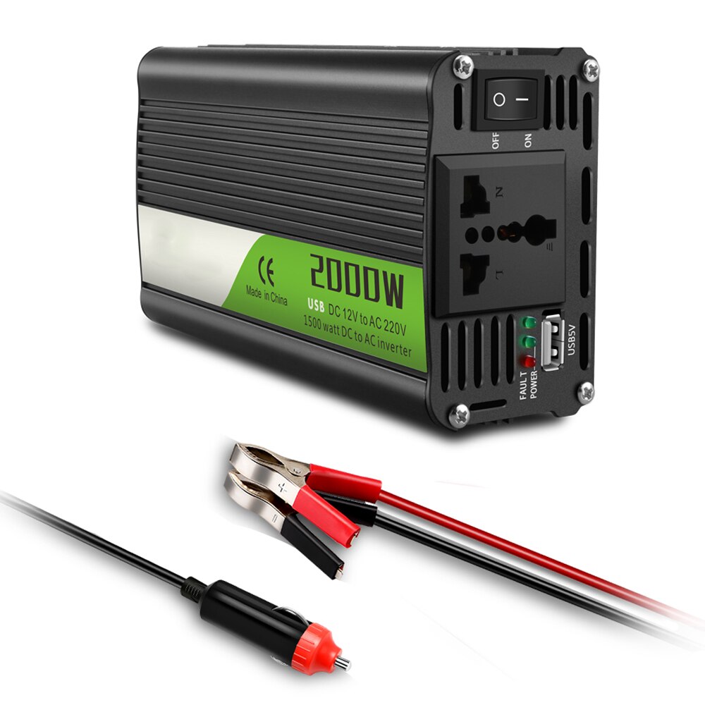 12v To 220v 2000W Car Inverter Power Inverters DC ... – Vicedeal