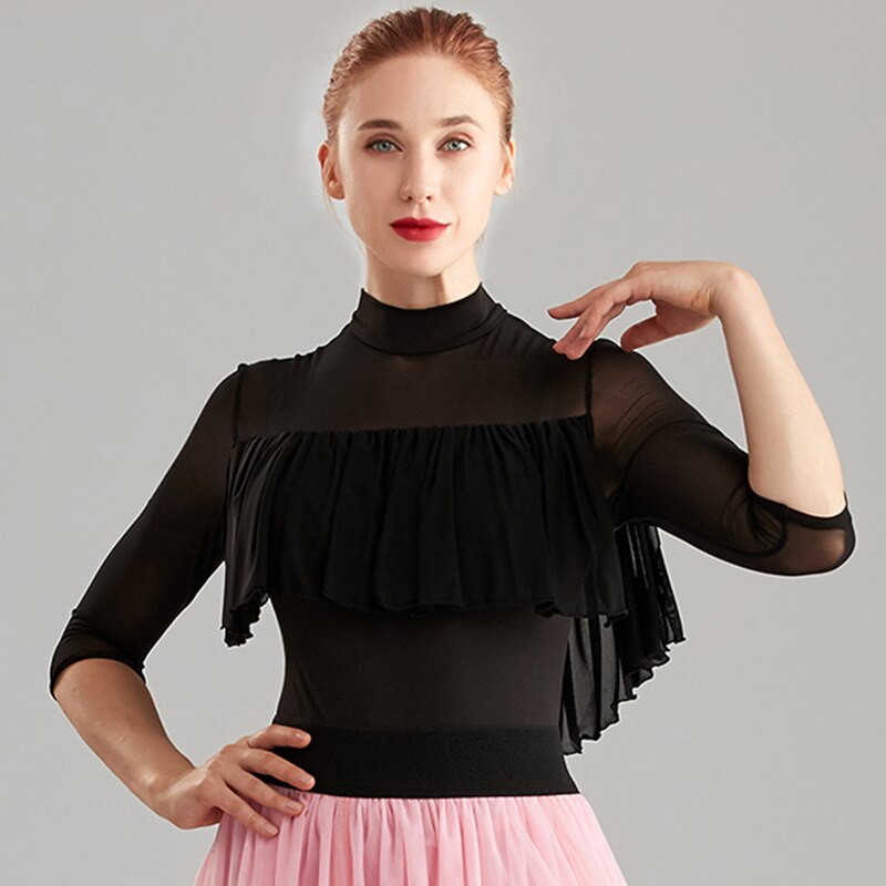 ballroom dance tops short-sleeved Modern Latin dan... – Vicedeal
