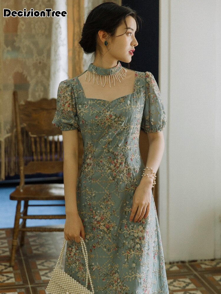 Chinese Dress traditional women aodai print qipao ... – Vicedeal