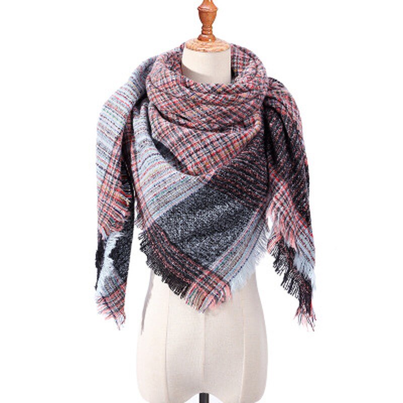 1pcs Knitted Spring Winter Women Scarf Plaid Warm ... – Grandado