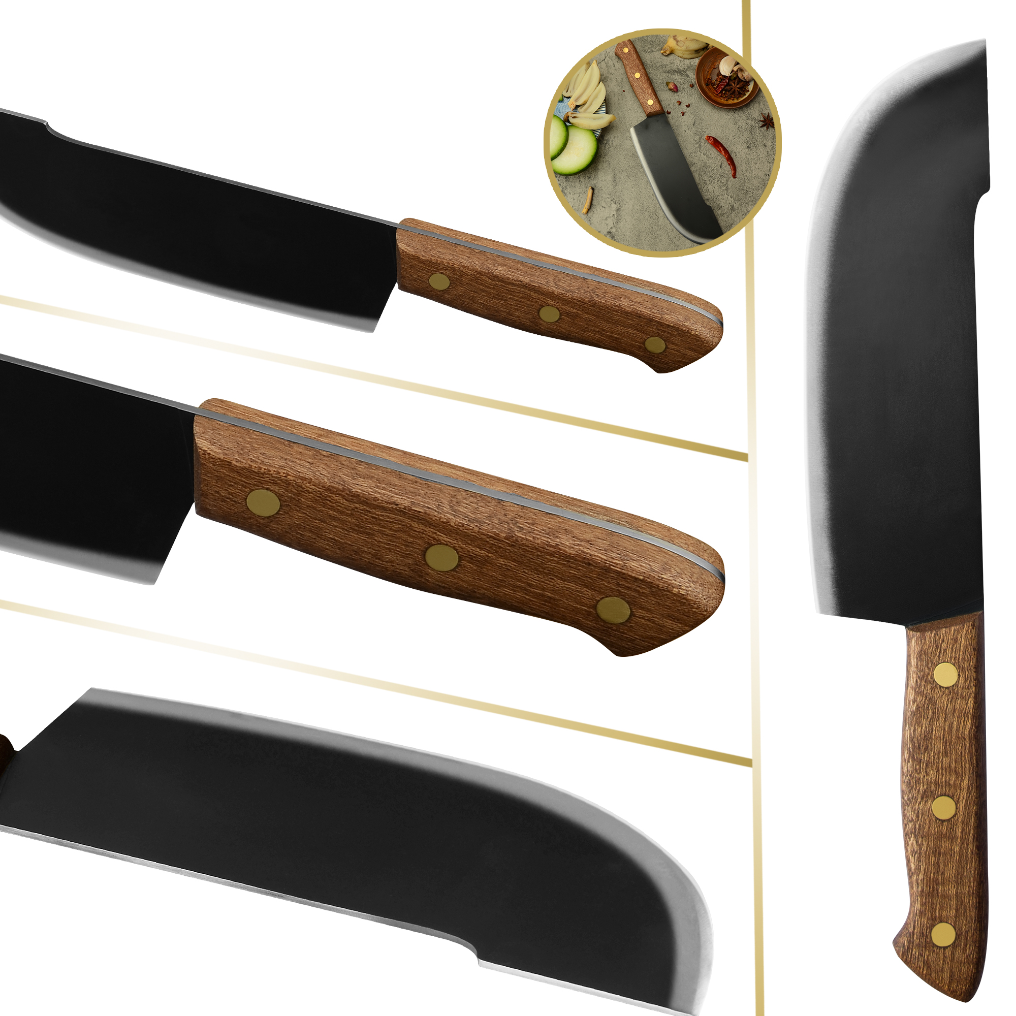 Kitchen Knife 8 Inch Stainless Steel Chef Slaughte... – Vicedeal