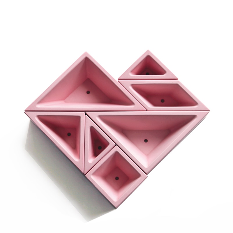 Diamant firkantet form sukkulent urtepotteform gip... – Grandado