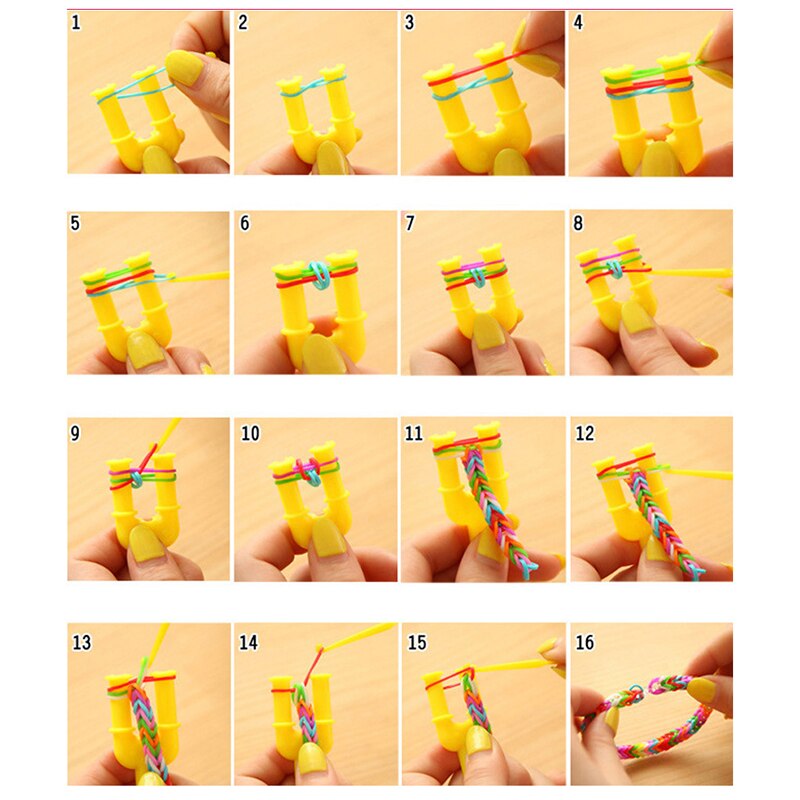 Loom Bands DIY Rubber Band Bracelet Making Kit Col... – Vicedeal