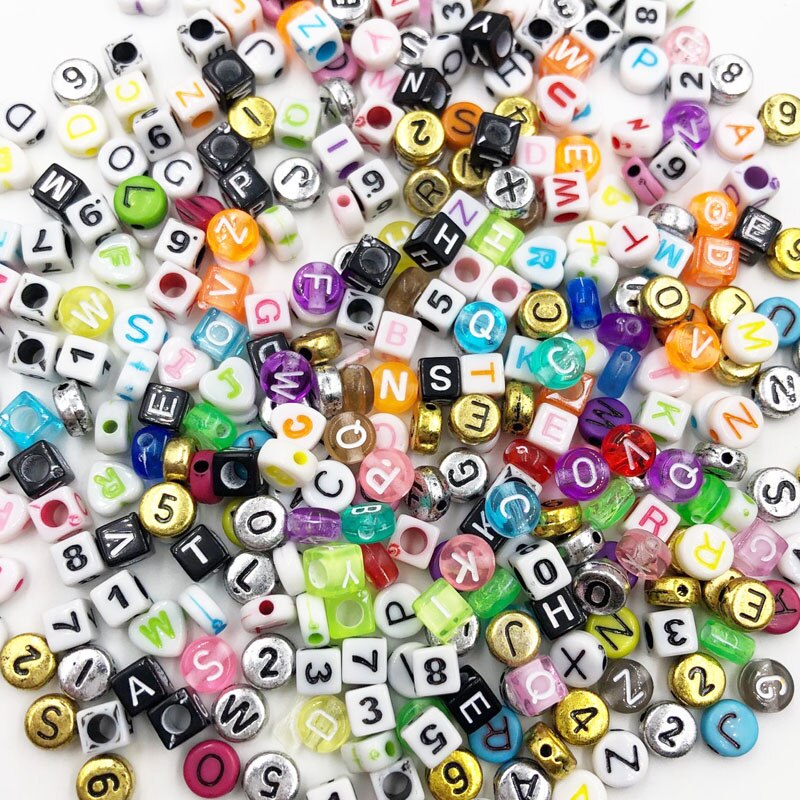 100pcs Alphabet Beads Mixed Letter Beads For Brace... – Vicedeal