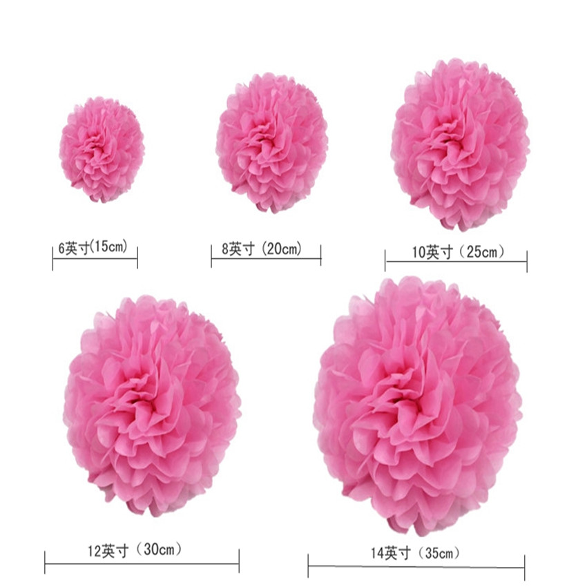 8 pc Perzik kleur Tissue Papieren Bloemen papieren... – Grandado