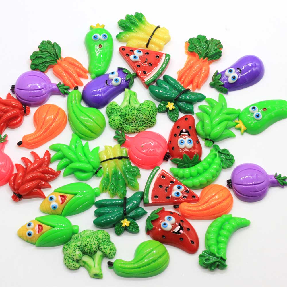 10/100pcs Miniature Mini Food Cartoon Fruits And V... – Grandado
