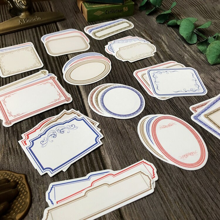 Vintage Blank Label Papers Travel Bullet Journal Craft Paper Card ...