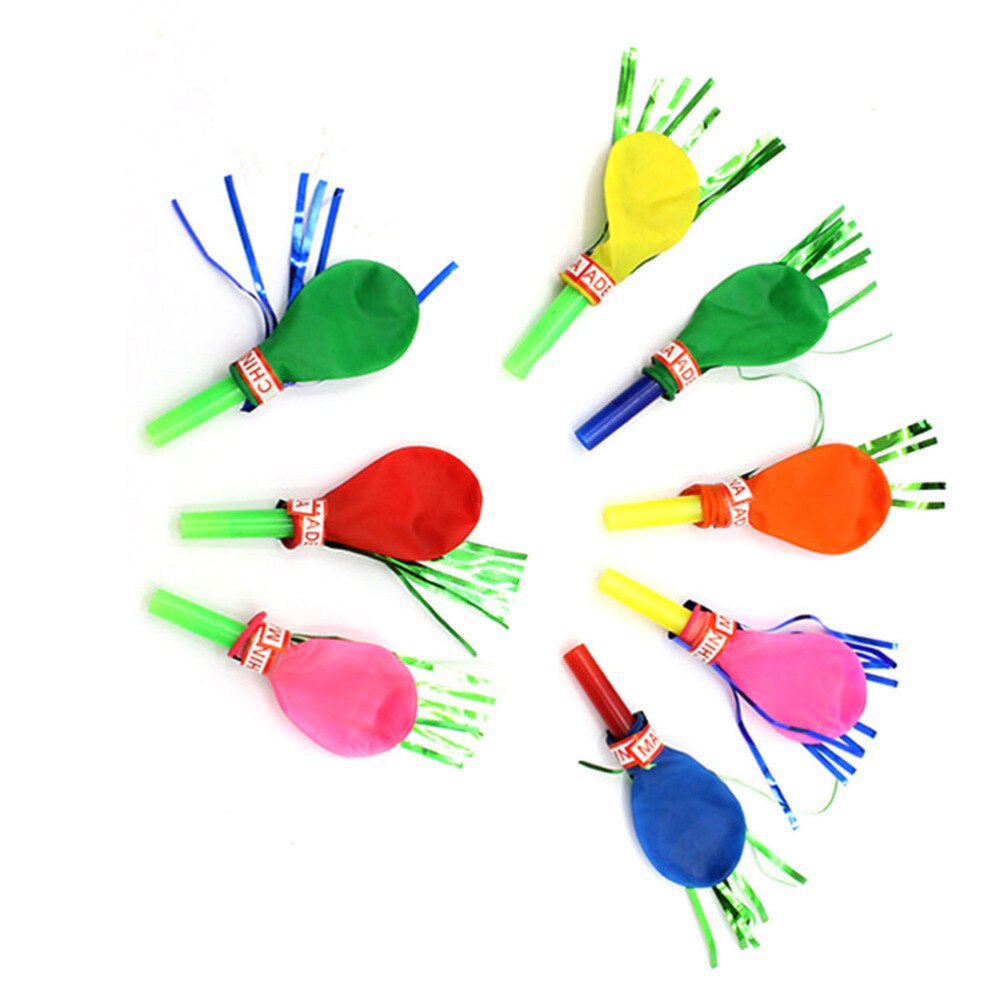 30 Pcs Blow Outs Ballon Omzoomd Noisemaker Fluitje... – Grandado