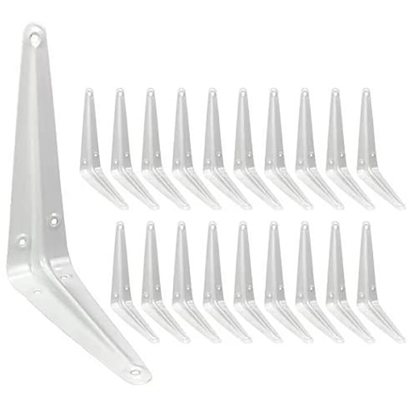 20 Pcs Wall Shelf Bracket L Bracket Angle Support ... – Vicedeal