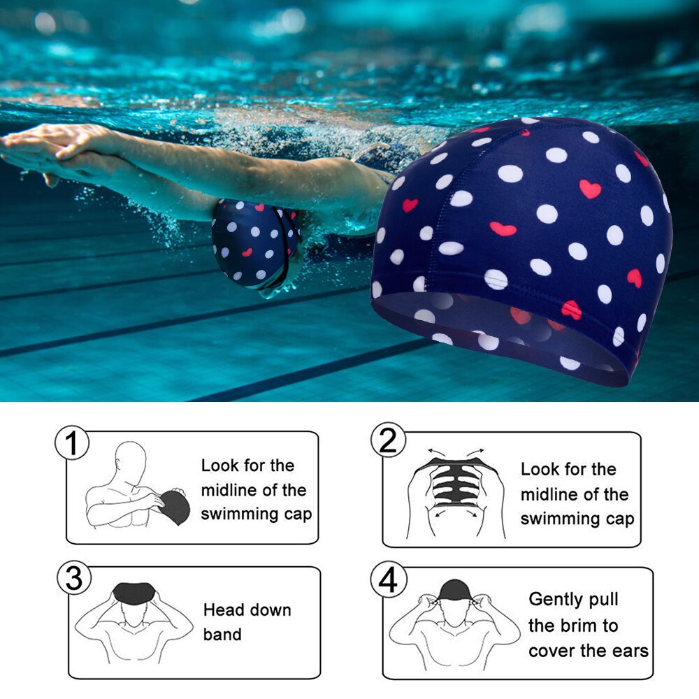 Women Men Swimming Cap Waterproof Fabric Protect E... – Grandado