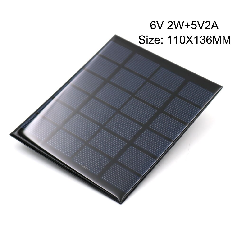 6V 2W 3W 4.5W 6W 10W Solar Panel with 5V 2A Charge... – Grandado