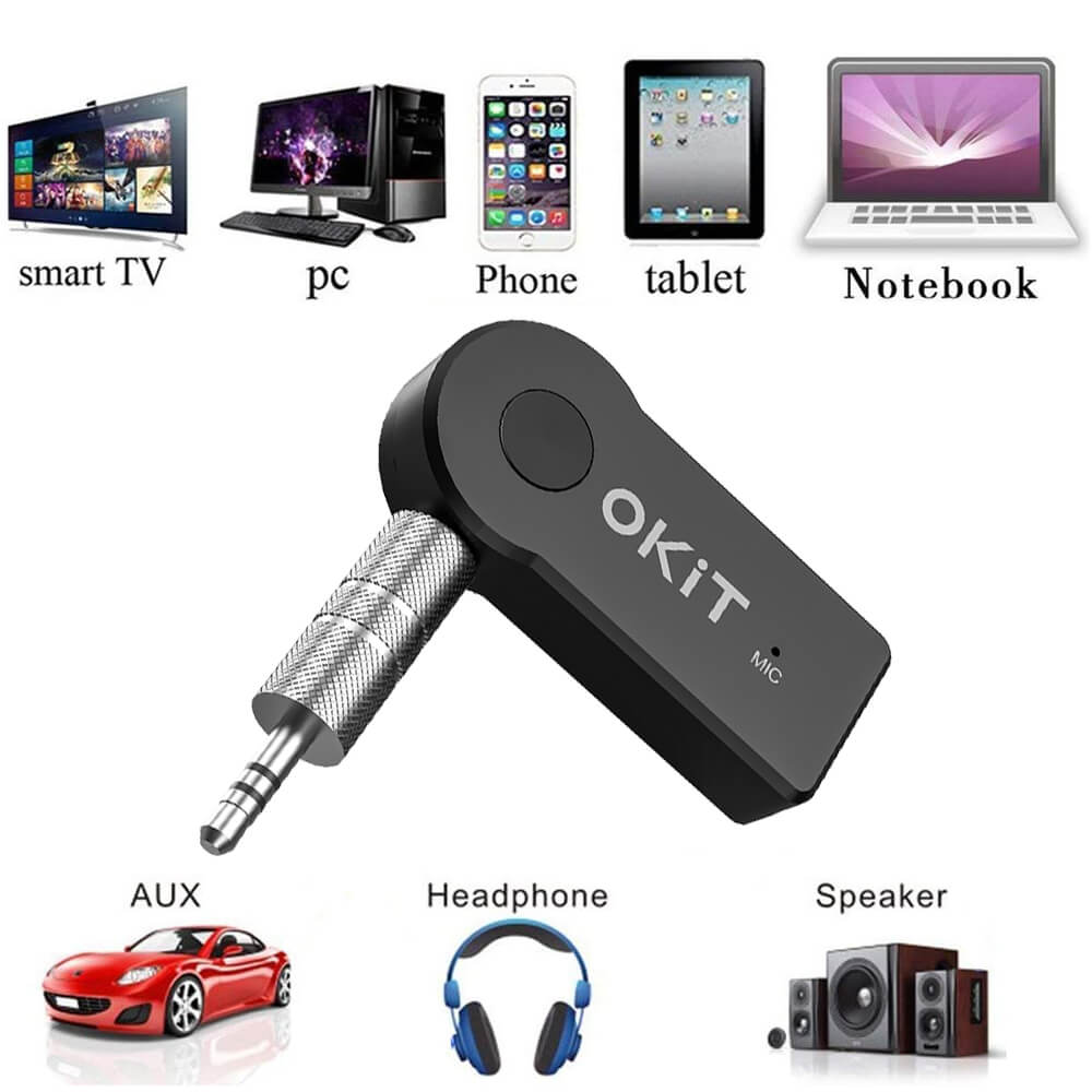 Bluetooth Receiver Car Transmitter OKIT BT03 AUX W... – Grandado