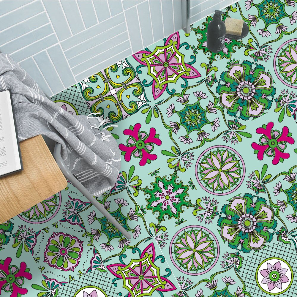 10pcs/set Green Floral Ornament Hard Ceramics Wall... – Vicedeal