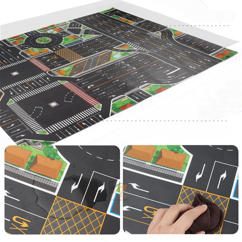 100x130 CM Large City Traffic Simulation Scene Pla... – Grandado