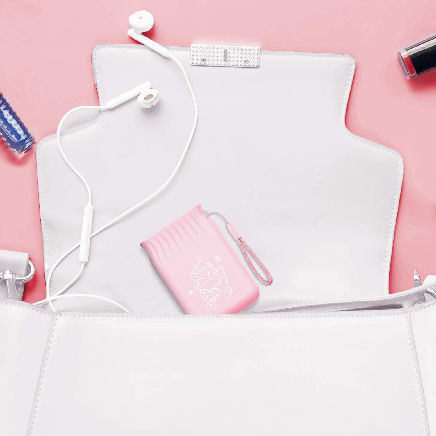 Power Bank Pink Portable Charging External Battery... – Vicedeal