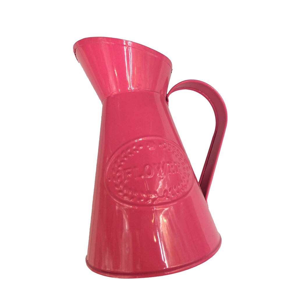 Vintage Metal Flower Jug Water Milk Pitcher Jar Va... – Grandado