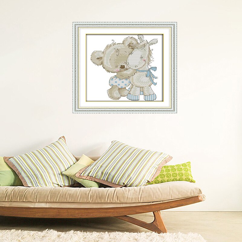 Beer En Ezel Kruissteek Patroon 11 14CT Ecologisch... – Vicedeal