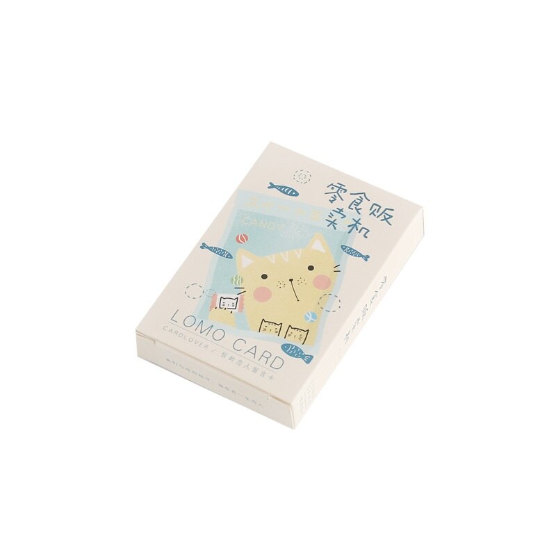 28 Sheets/Set Cute Cat and Snack Lomo Card Mini Pa... – Grandado